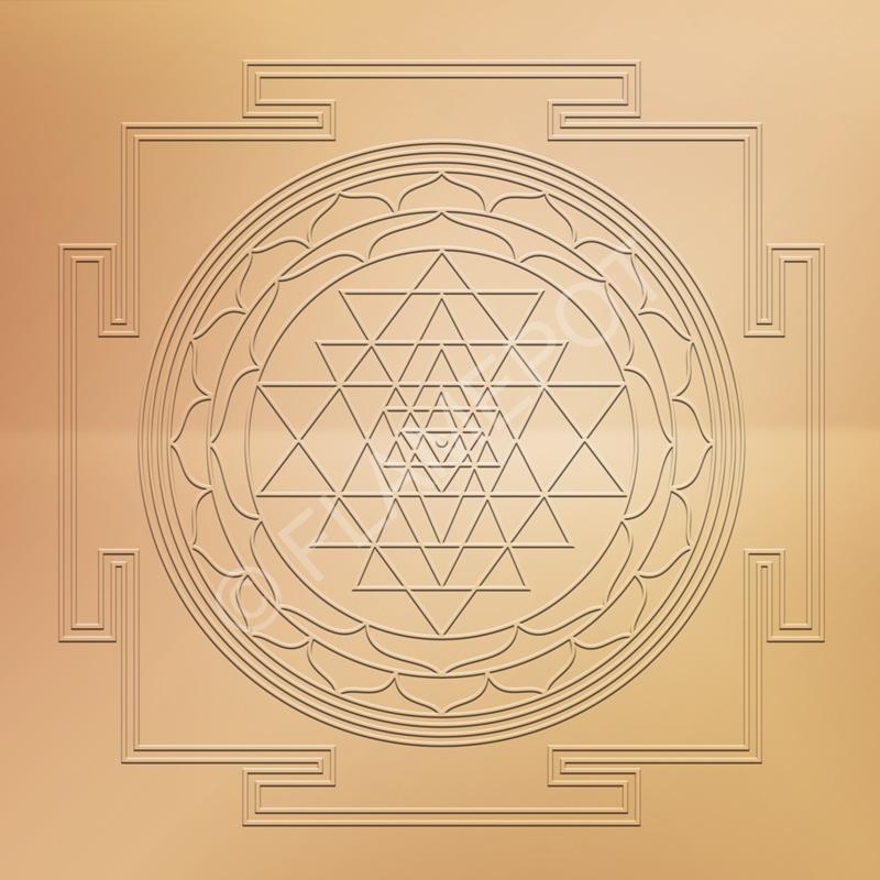 Sri Yantra - Copper (4 X 4 in) - FLAMEPOT